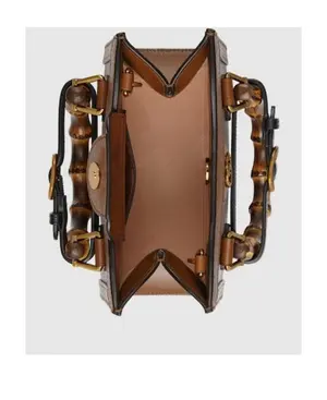 Gucci Mini Diana Top Handle Bag With Bamboo Handle - Brown