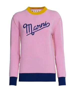 Marni Logo Embroidered Crewneck Jumper
