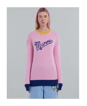 Marni Logo Embroidered Crewneck Jumper