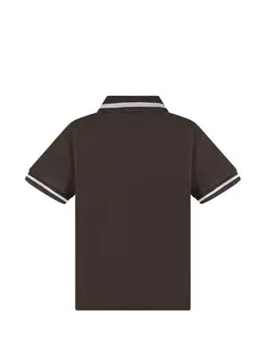 Moncler Tricolour-trimmed Piquet Polo Shirt - Green