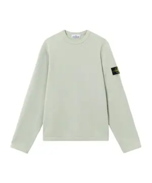 Stone Island Logo Patch Crewneck Sweatshirt - Sage