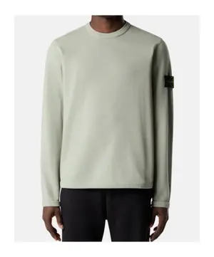 Stone Island Logo Patch Crewneck Sweatshirt - Sage
