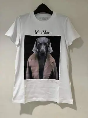 Max Mara Cipria Graphic Printed Crewneck T-shirt - Gray