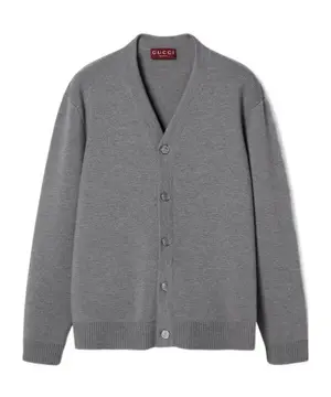 Gucci V-neck Cardigan With Webbing Detail