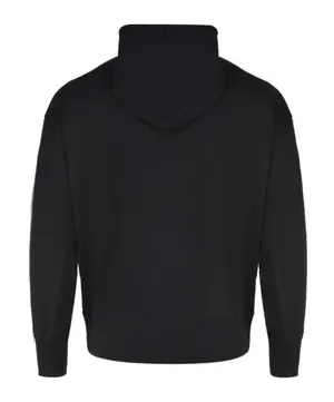 MSGM Logo Print Drawstring Hoodie - Black