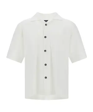 Herno Chest-pocket Short-sleeved Button-up Shirt - White