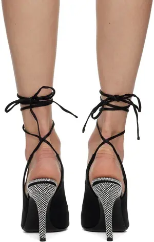 Attico The Venus Slingback Pumps - Black