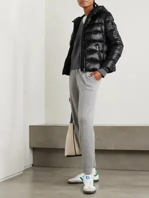 Moncler Gles Long-sleeved Down Jacket With Hood - Black