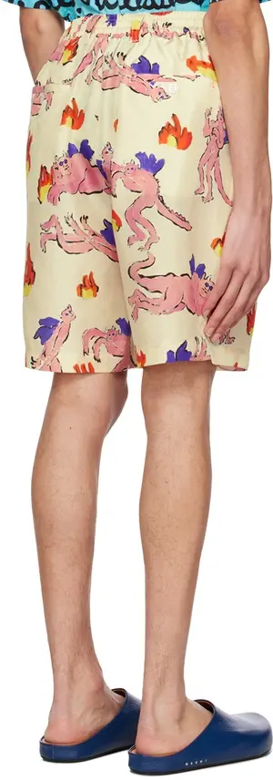 Marni Allover Graphic Printed Shorts