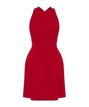 Versace Sleeveless Mini Dress With Medusa Head Appliqu
