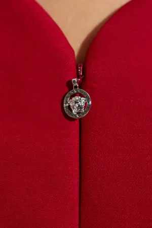 Versace Sleeveless Mini Dress With Medusa Head Appliqu