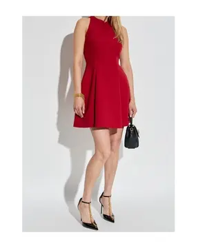 Versace Sleeveless Mini Dress With Medusa Head Appliqu