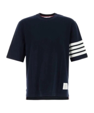 Thom Browne Jersey 4-bar Short Sleeve T-shirt - Navy