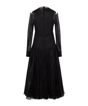 JIL SANDER Pleat-detailed Crewneck Midi Dress