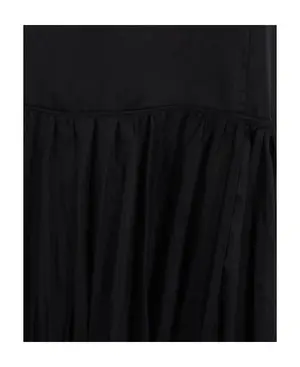 JIL SANDER Pleat-detailed Crewneck Midi Dress