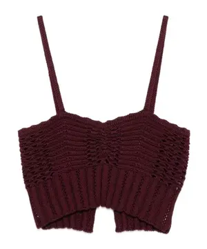 FORTE_FORTE Sleeveless Ribbed Knit Top