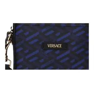 Versace Logo Print Shoulder Bag