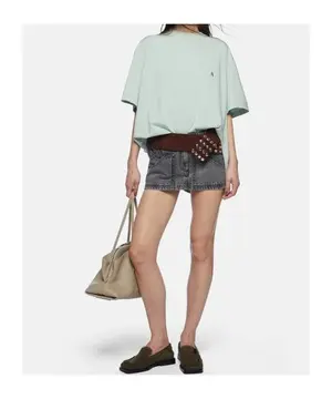 Attico The Denim Mini Skirt