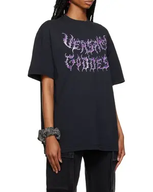 Versace Logo Print Crewneck T-shirt