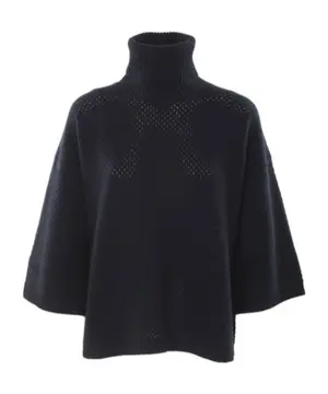 Fabiana Filippi Open-knit Roll-neck Jumper - Black