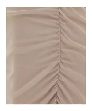 Saint Laurent Crewneck Ruched Mini Dress - No