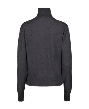 AMI Paris High Neck Knitted Jumper - Black