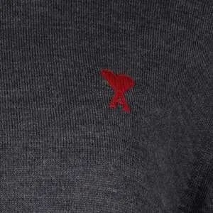 AMI Paris High Neck Knitted Jumper - Black