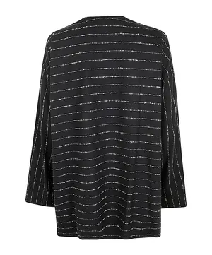MARIA CALDERARA Striped Collarless Jacket