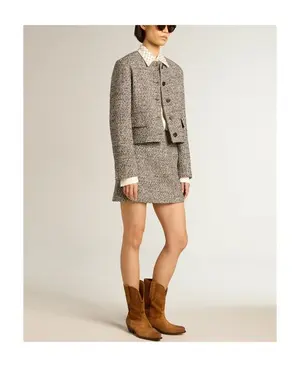GOLDEN GOOSE Journey Crewneck Buttoned Jacket