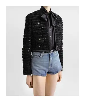 Dolce & Gabbana Embellished Sequined Tweed Jacket