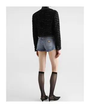 Dolce & Gabbana Embellished Sequined Tweed Jacket