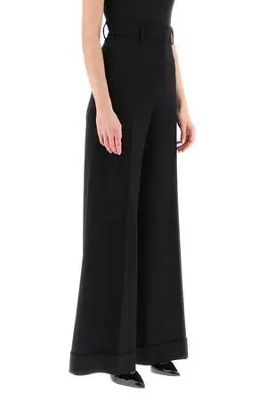 Moschino Mid-rise Palazzo Pants - Black