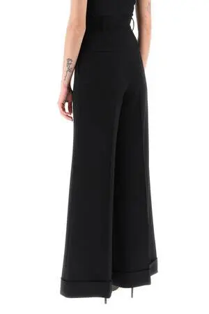 Moschino Mid-rise Palazzo Pants - Black