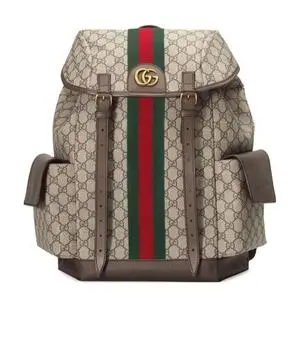 Gucci Gg Supreme Backpack With Double G Detail