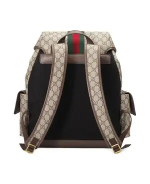 Gucci Gg Supreme Backpack With Double G Detail