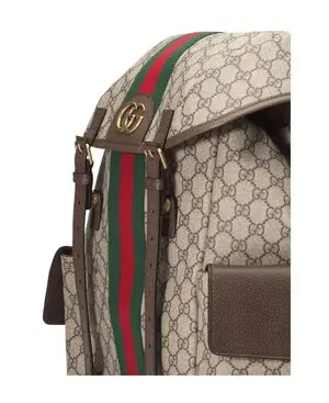Gucci Gg Supreme Backpack With Double G Detail
