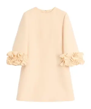 Valentino Garavani Crepe Couture Mini Dress With Floral Detail - Nude
