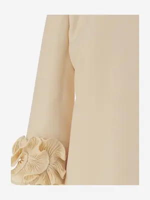 Valentino Garavani Crepe Couture Mini Dress With Floral Detail - To