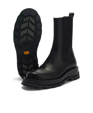 JIL SANDER Chelsea Boots With Vibram Soles - Black