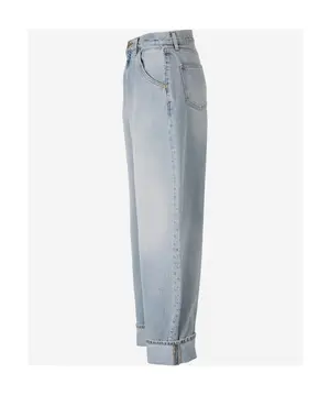 DARKPARK Barrel Cut Jeans With Hook-eye Buckles
