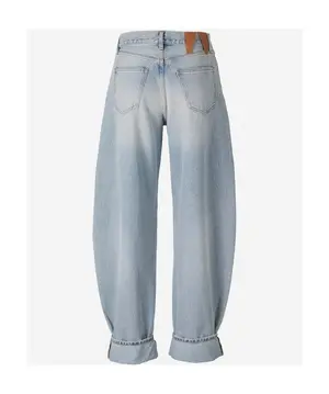 DARKPARK Barrel Cut Jeans With Hook-eye Buckles
