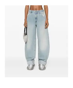 DARKPARK Barrel Cut Jeans With Hook-eye Buckles