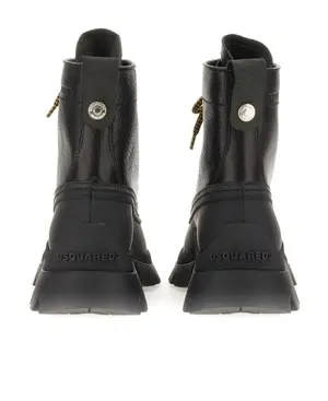 Dsquared2 Chunky Sole Lace-up Ankle Boots