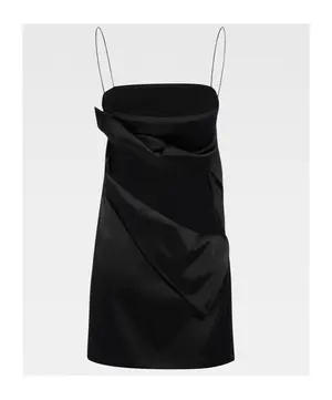 Jacquemus La Robe Elica Cutout Mini Dress - Black