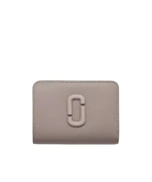 Marc Jacobs Covered J Marc Bi-fold Mini Wallet - Cement