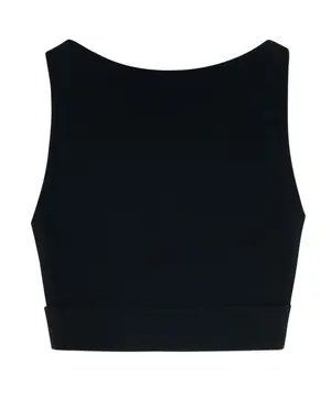 Palm Angels Logo Embroidered Cropped Top