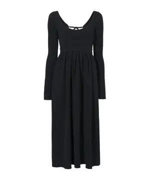 Proenza Schouler Long Sleeve Dress With Open Back Detail - Black