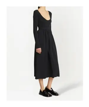 Proenza Schouler Long Sleeve Dress With Open Back Detail