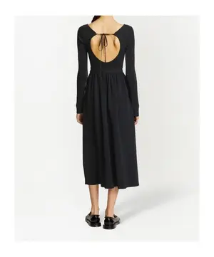 Proenza Schouler Long Sleeve Dress With Open Back Detail