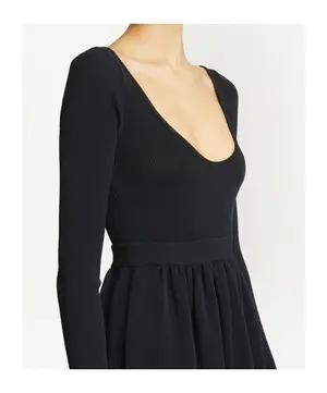 Proenza Schouler Long Sleeve Dress With Open Back Detail